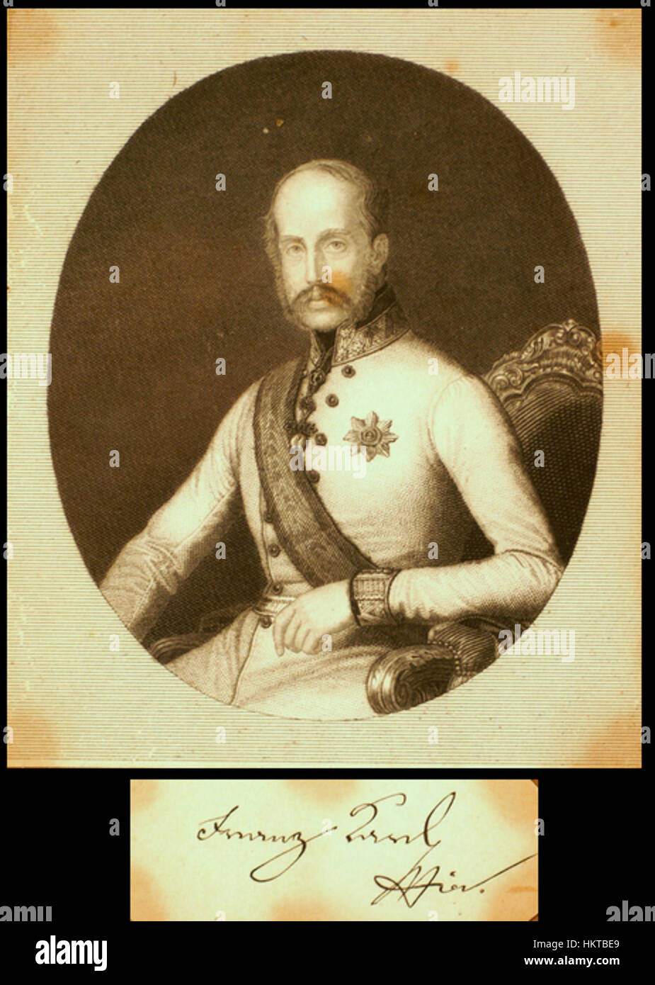 The portrait of Erzherzog Franz Karl of Austria captures the likeness ...