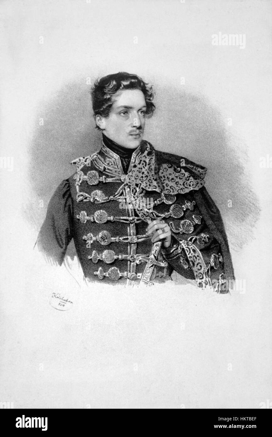 This lithograph of Erzherzog Stephan, an Austrian archduke, depicts a ...