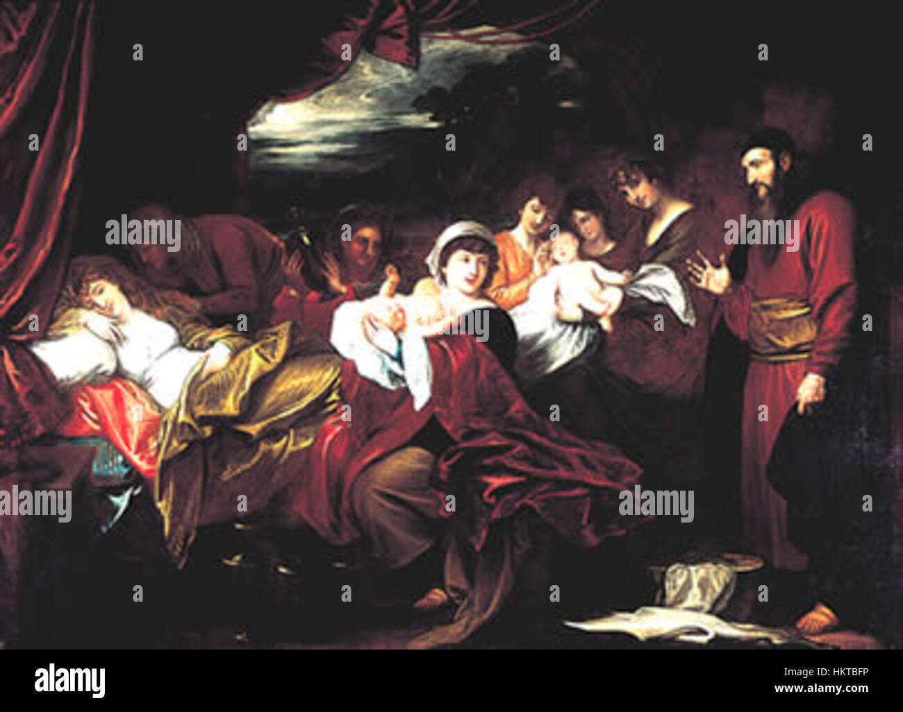 The painting *Esau and Jacob Presented to Isaac* illustrates a pivotal ...