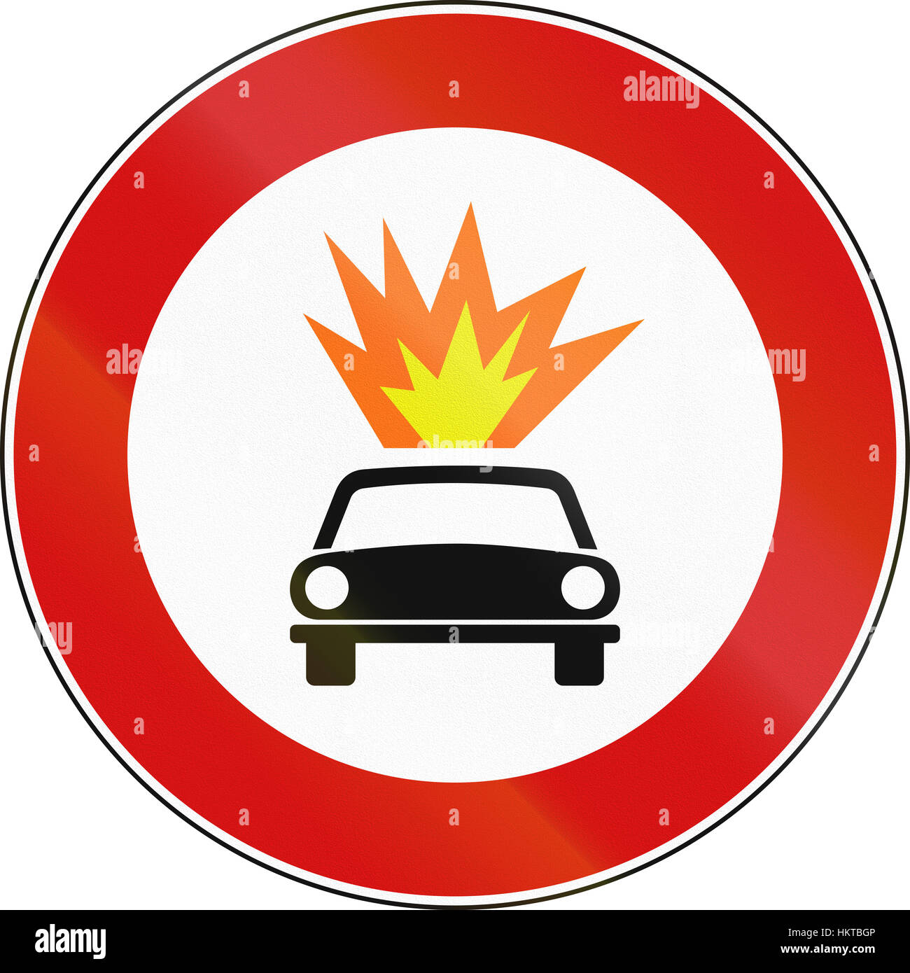 Road sign used in Italy - vehicles transporting explosive or flammable ...