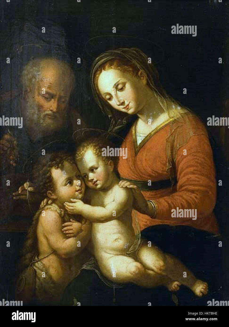 The painting 'Escola de Rafael' features biblical figures, including ...