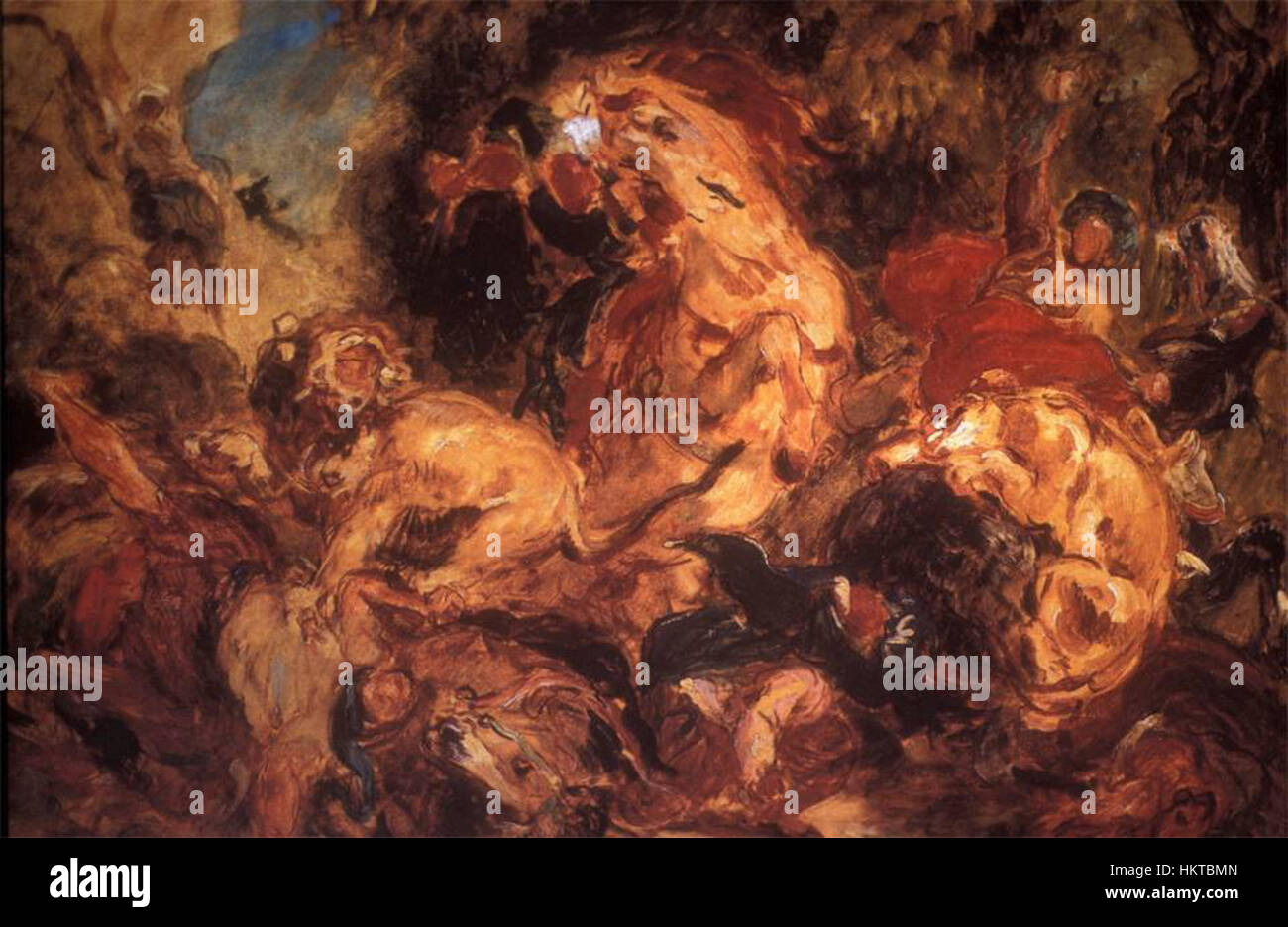 A preparatory sketch for 'La Chasse aux Lions' (The Lion Hunt ...