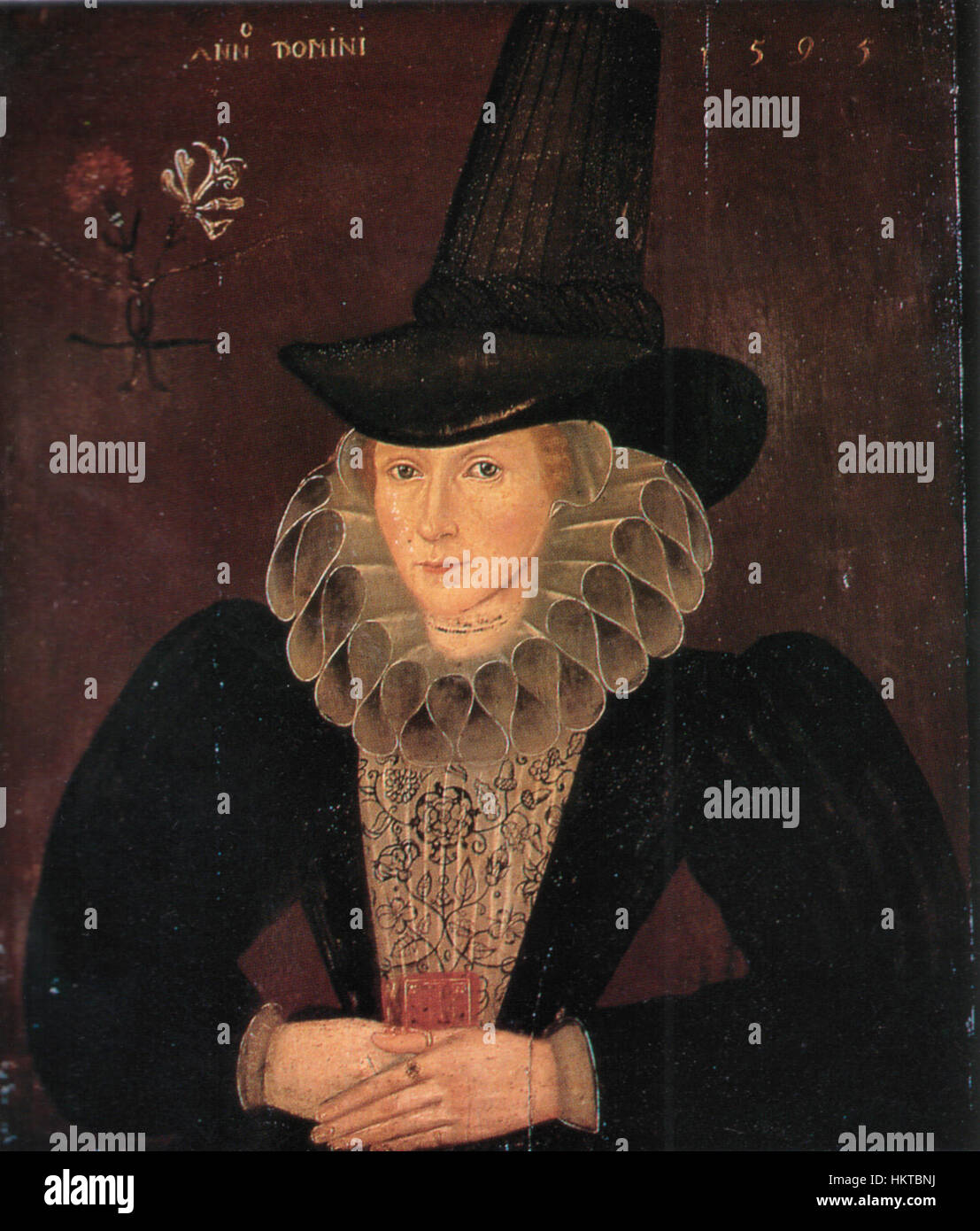 This portrait, created by Esther Inglis in 1595, depicts Mrs. Kello ...