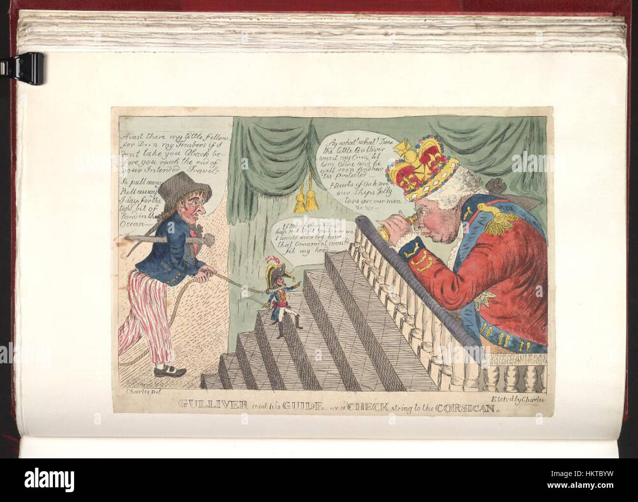 This artwork illustrates a scene from Jonathan Swift's *Gulliver's ...