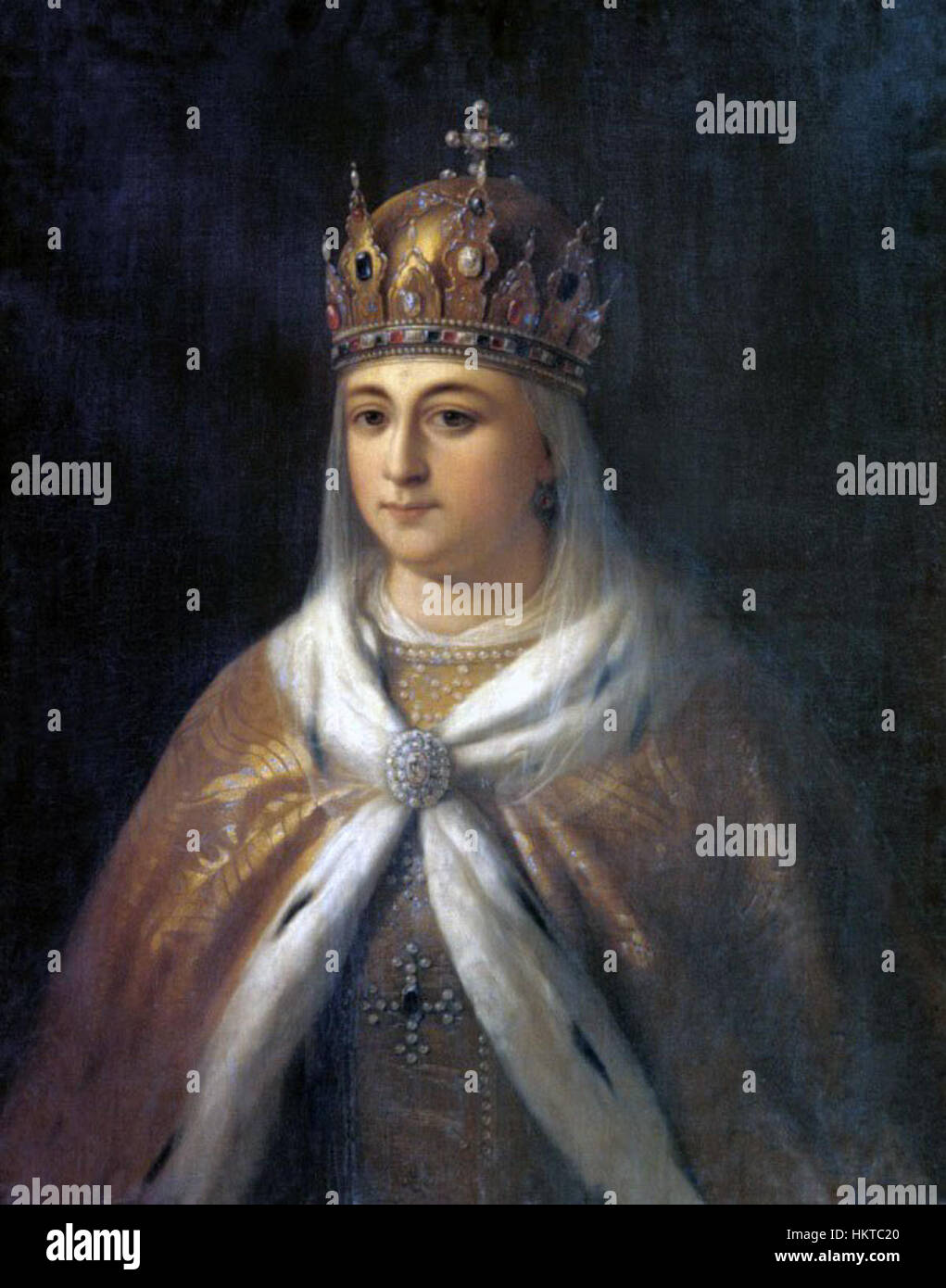 Eudoxia Streshneva by T.Neff after 17th c. anonym (1860s, GRM Stock ...