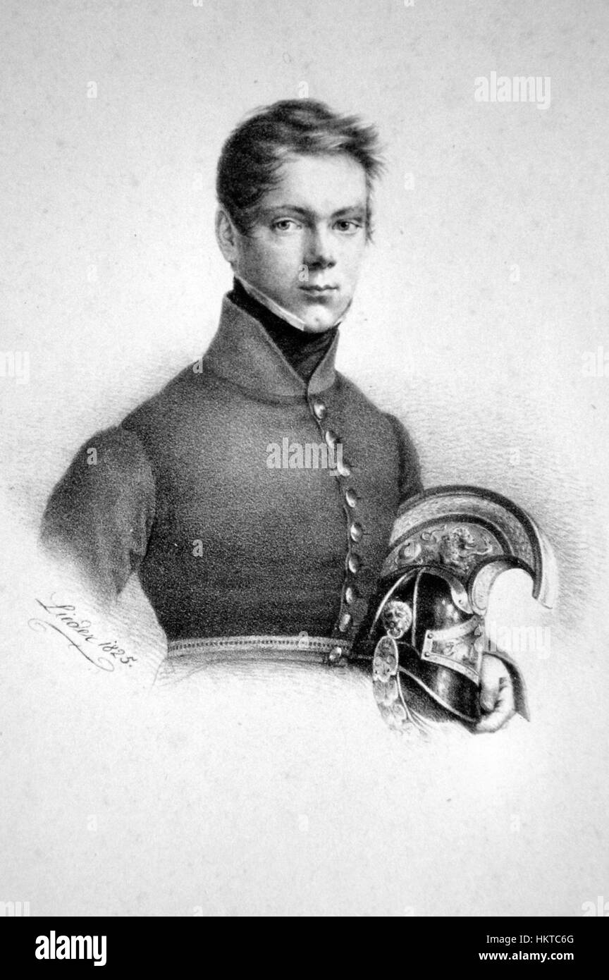 The lithograph by Eugen von Scheibler features detailed graphic artwork ...