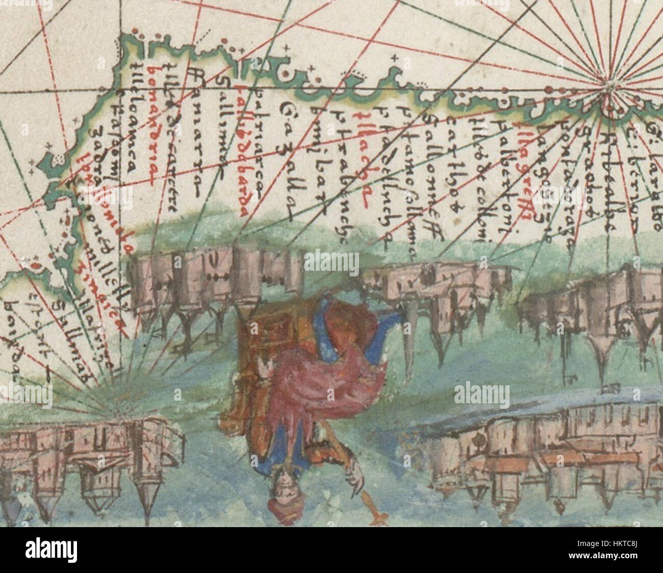 This 1547 portolan atlas, an anonymous work from Dieppe, depicts the ...
