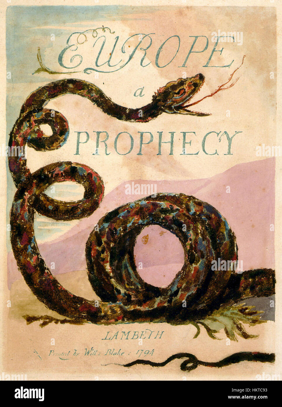 This image is a copy of *Europe a Prophecy* from 1794, an artwork ...