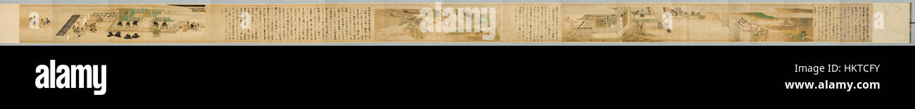 This late 13th or early 14th century Japanese scroll painting depicts ...