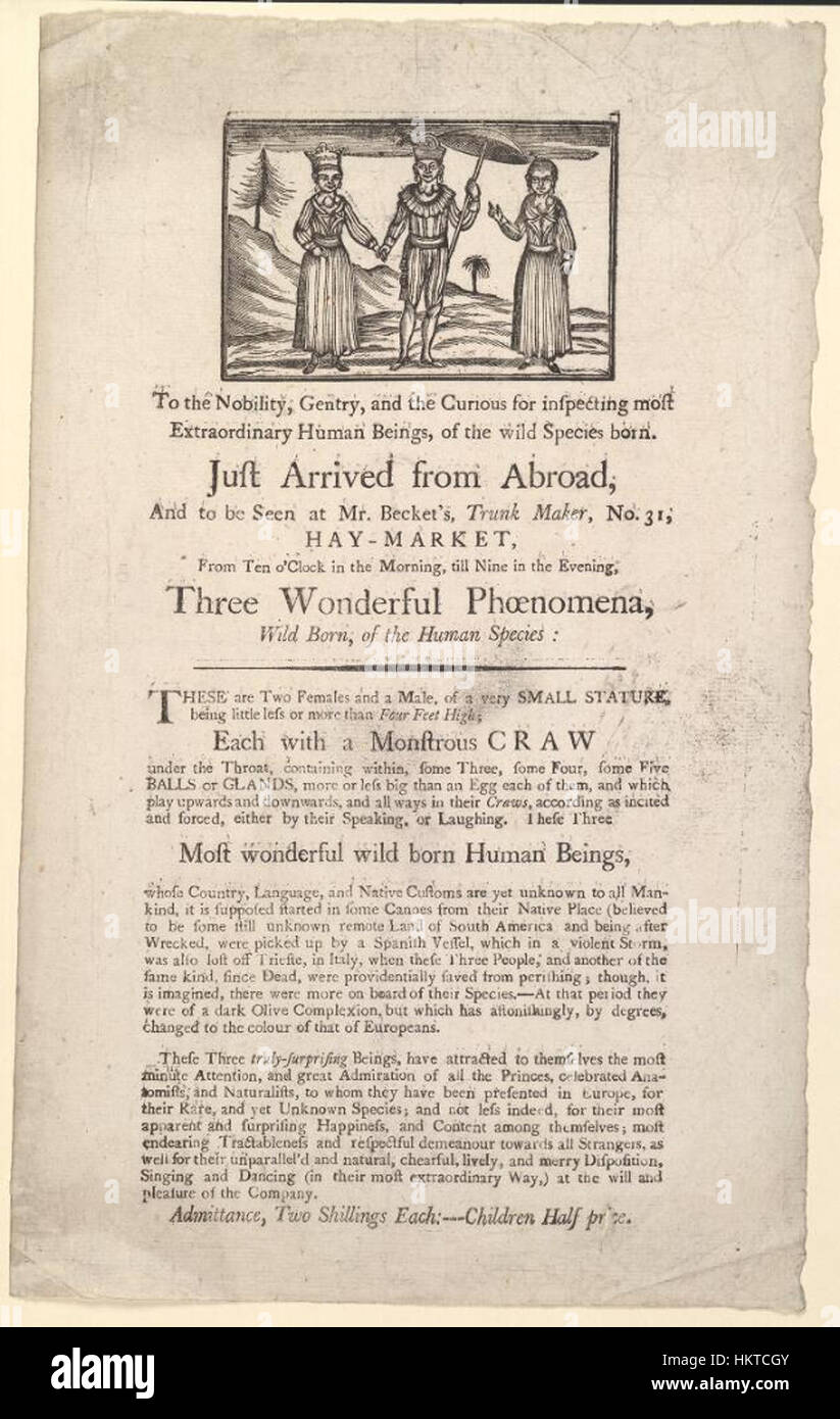 The 1787 handbill of Mr. Becket, held at the Bodleian Libraries ...