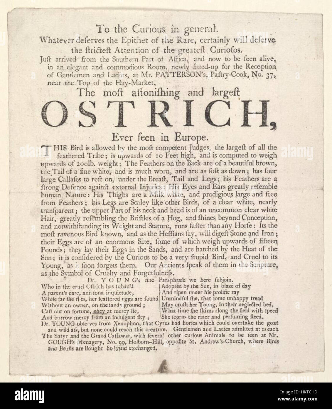 This handbill from the Bodleian Libraries announces the arrival of an ...