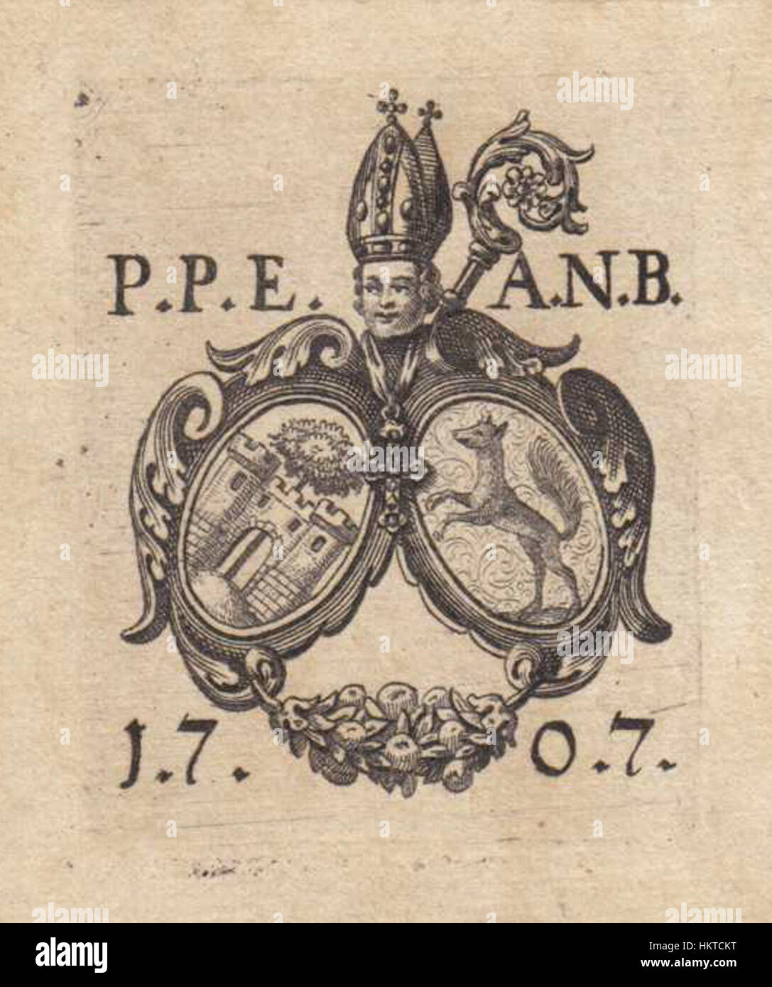 The 'Ex-libris Baumburg 05' is an engraved bookplate that features ...