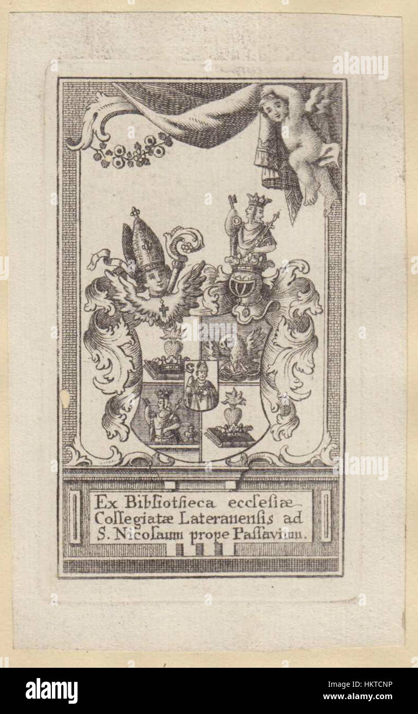 This ex-libris design from Passau’s Augustinerchorherrenstift ...