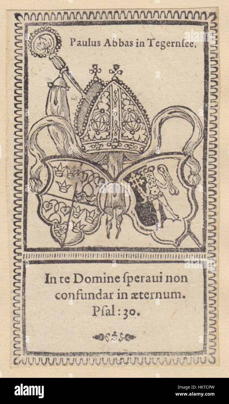This ex-libris, or bookplate, from Tegernsee depicts a detailed ...
