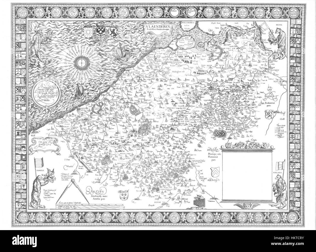 'Exactissima Flandria Descriptio' is a detailed map depicting the ...