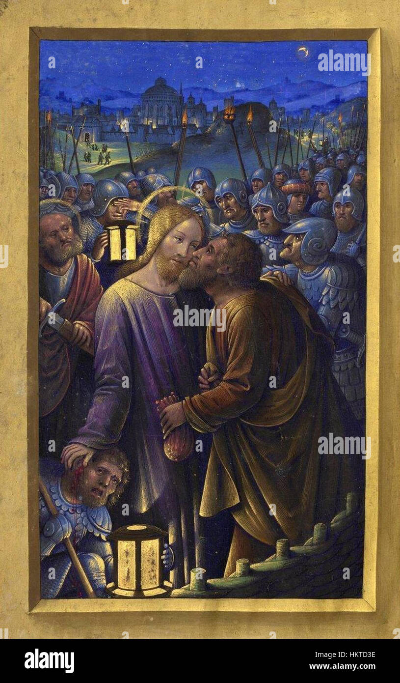 *Baiser Judas* (The Kiss of Judas) is an oil painting depicting the ...