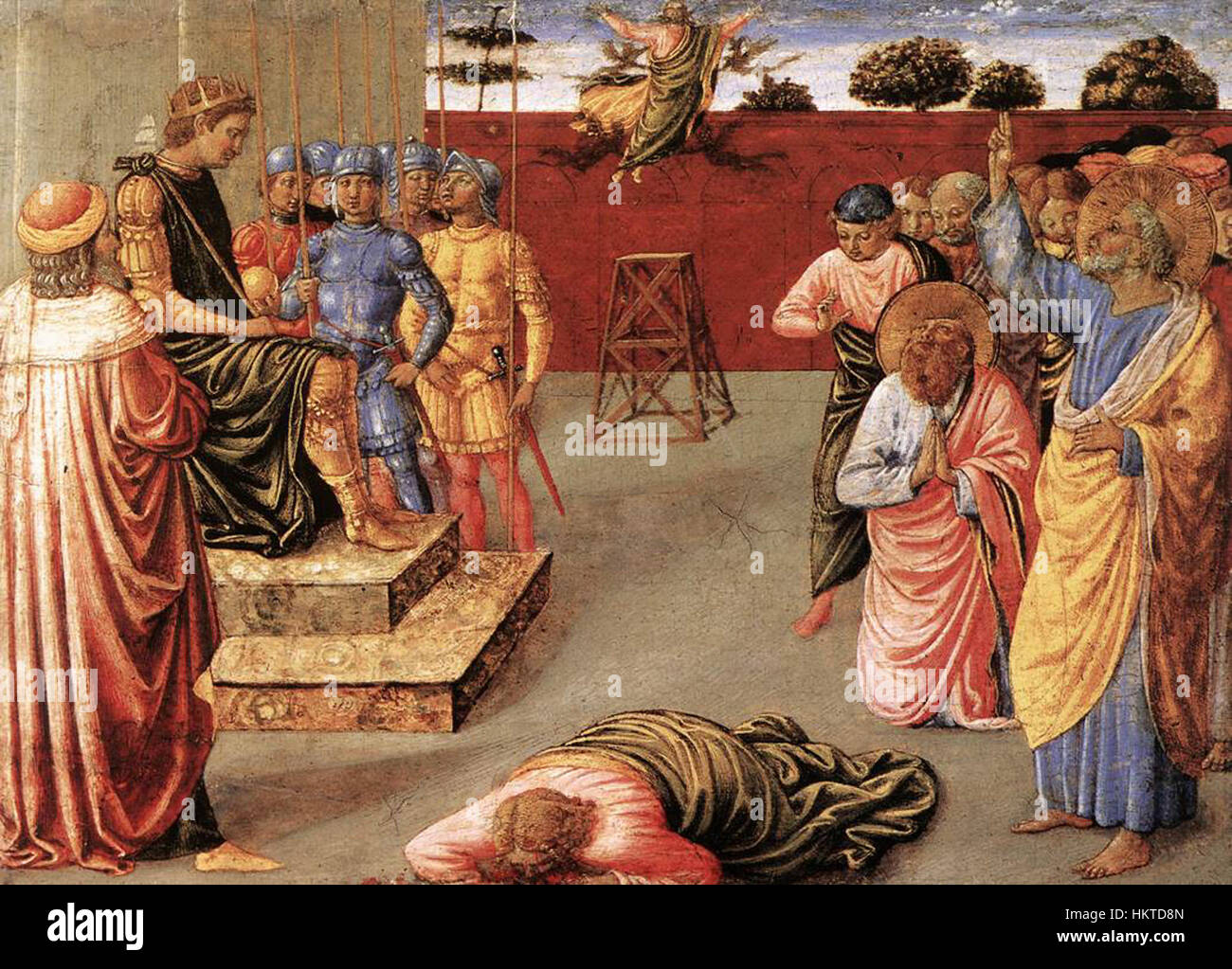 The 'Fall of Simon Magus' by Benozzo Gozzoli, painted between 1461 and ...