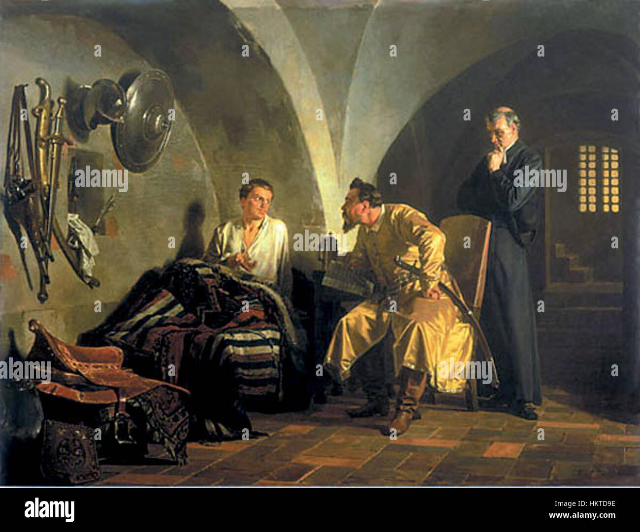 A historical painting depicting False Dmitry, one of the pretenders to ...