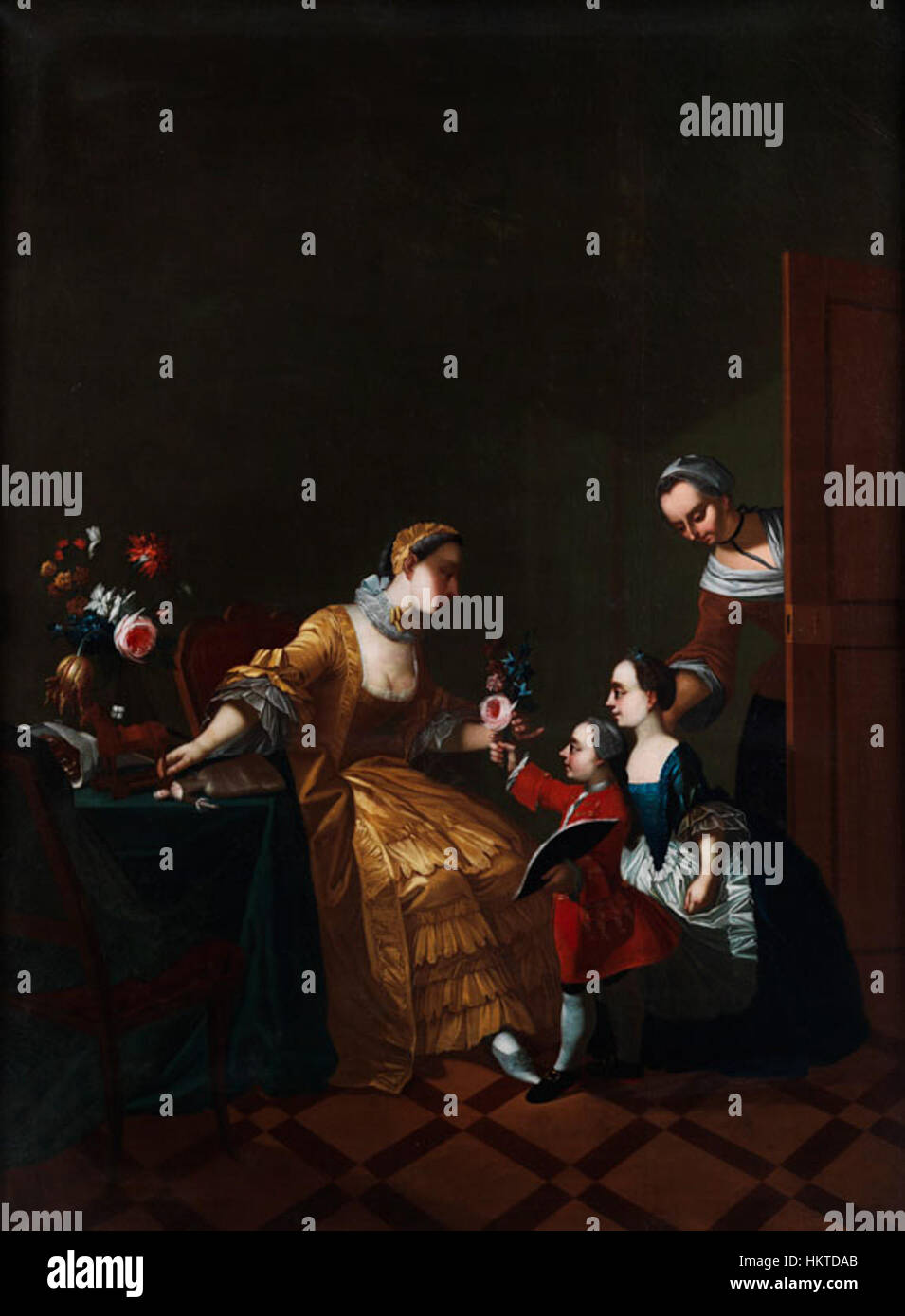 'Familienszenen 18Jh 5' represents 18th-century family scenes in ...