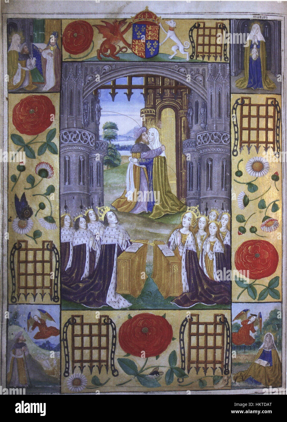A historical painting depicting the family of Henry VII, showcasing the ...