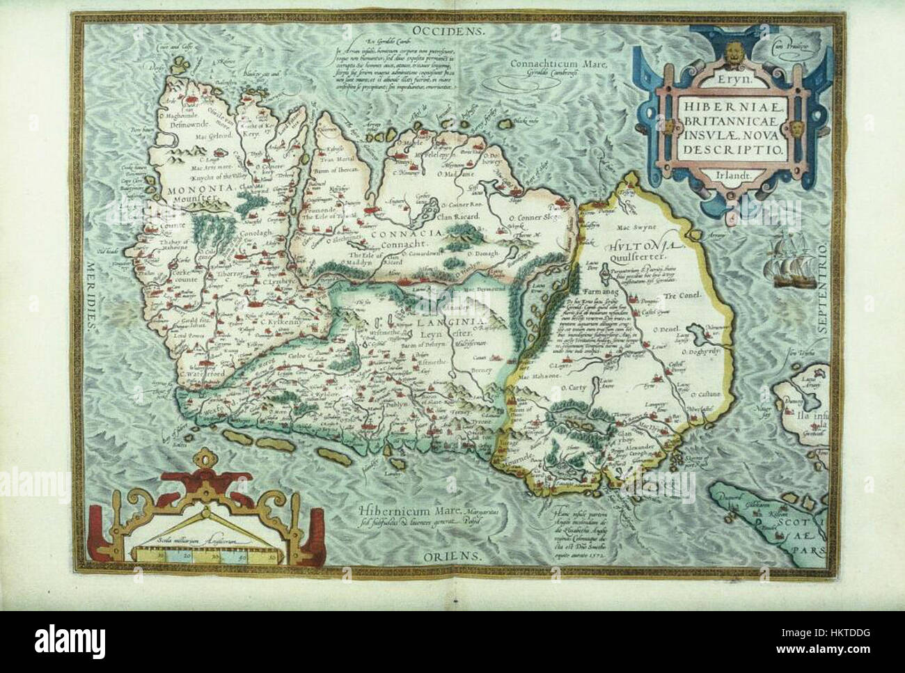The 'Hiberniae Britannicae Insvlae' map from the Bodleian Libraries is ...