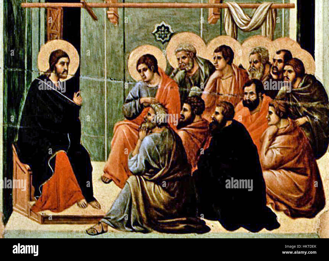 'Farewell Apostles' is a religious-themed artwork, likely depicting the ...