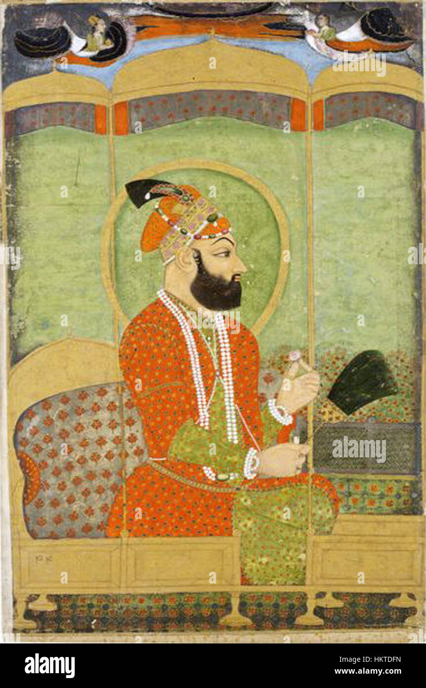This 1715 portrait of Farrukhsiyar, a Mughal emperor, showcases his ...