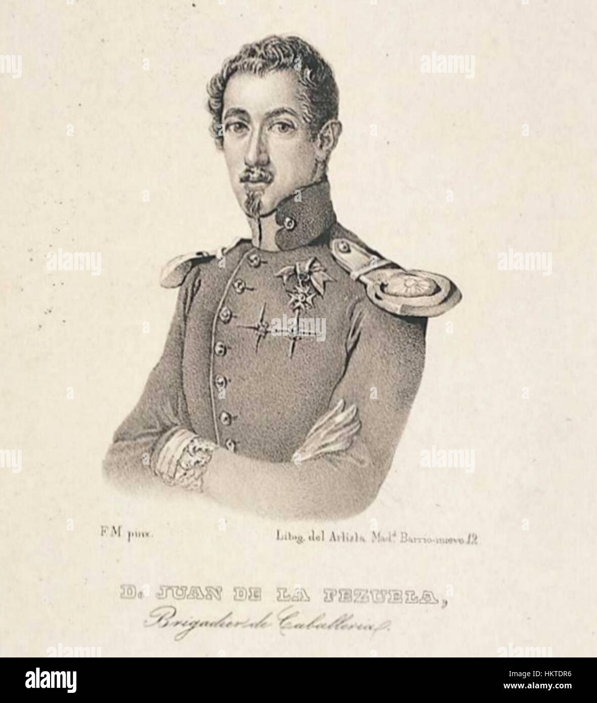 A portrait of Juan de la Pezuela by Federico Madrazo, capturing the ...