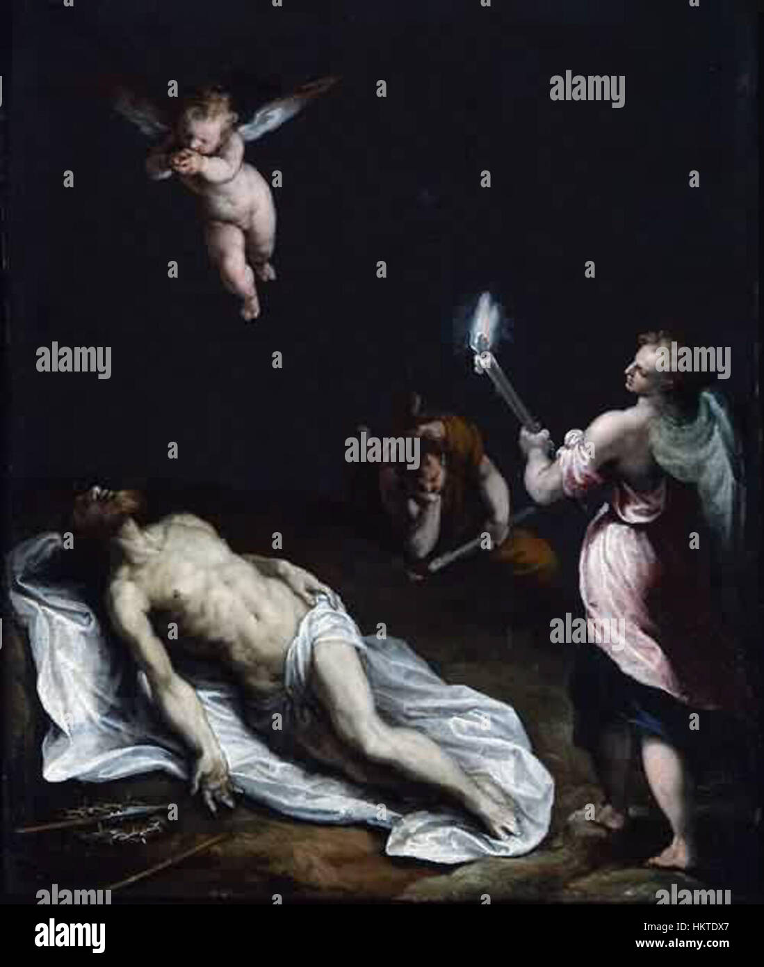 Felice Brusasorci’s 'Dead Christ Mourned by Angels' depicts the ...