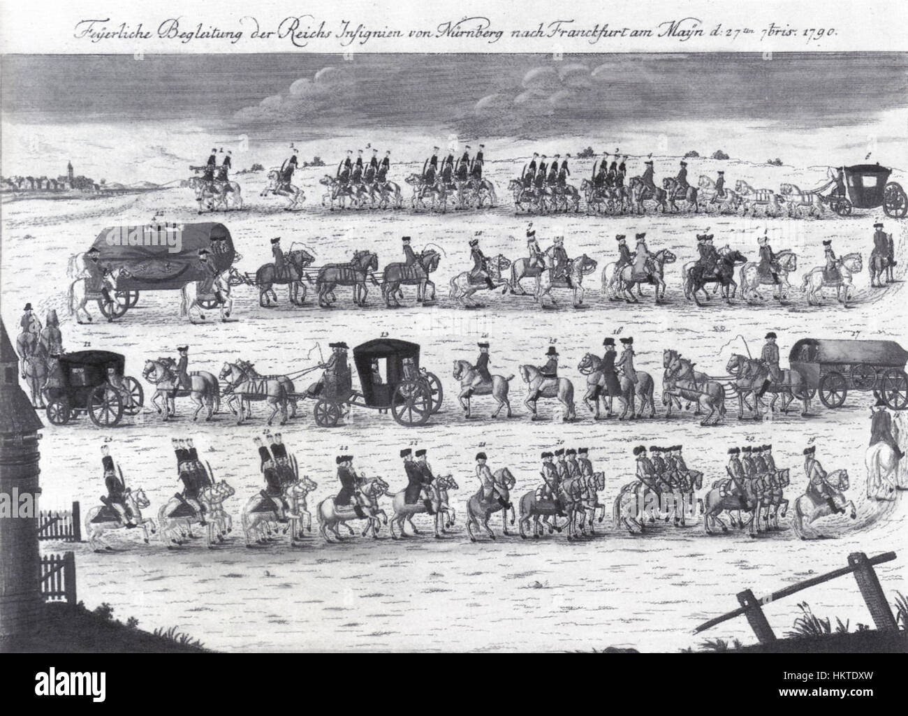 This 18th-century painting depicts the solemn procession of the ...