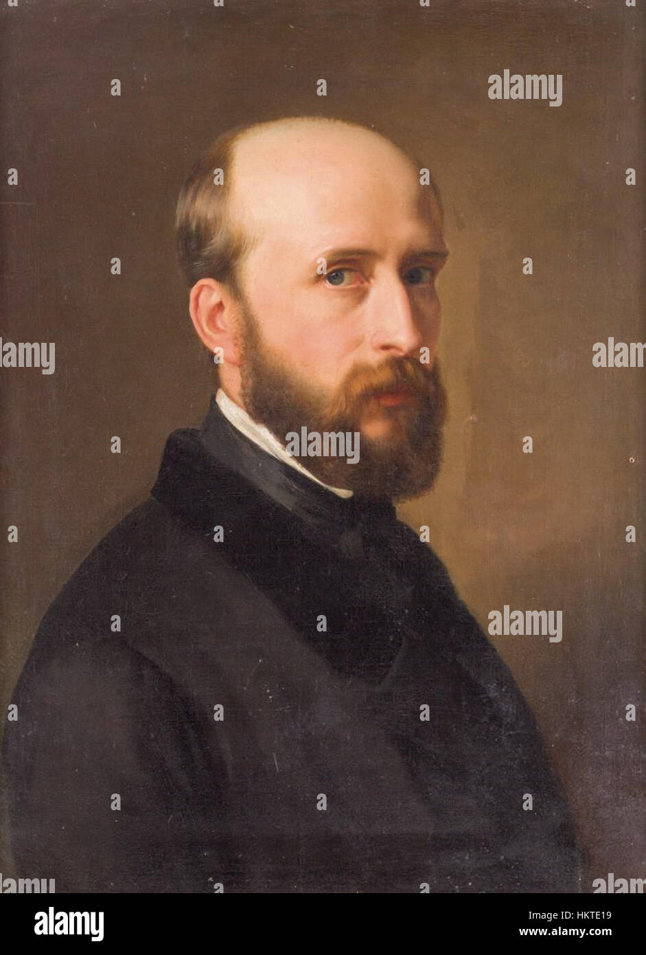 This self-portrait, attributed to Felix Schadow, presents an intimate ...