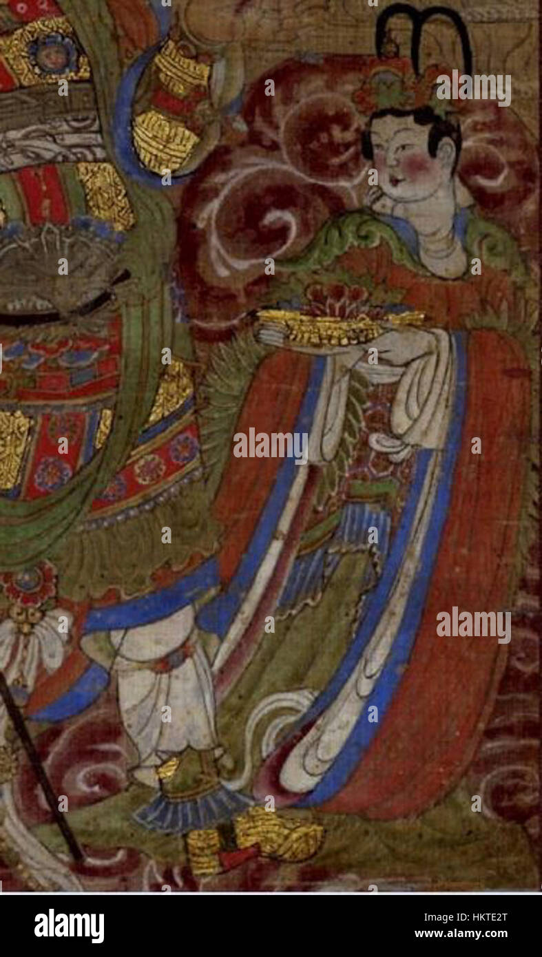 *Female Figure from Vaishravana Riding Across the Waters* is an ancient ...