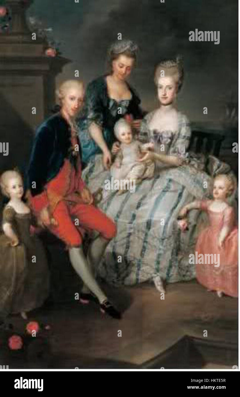 The painting 'Ferdinand Caroline' is an antique artwork portraying the ...