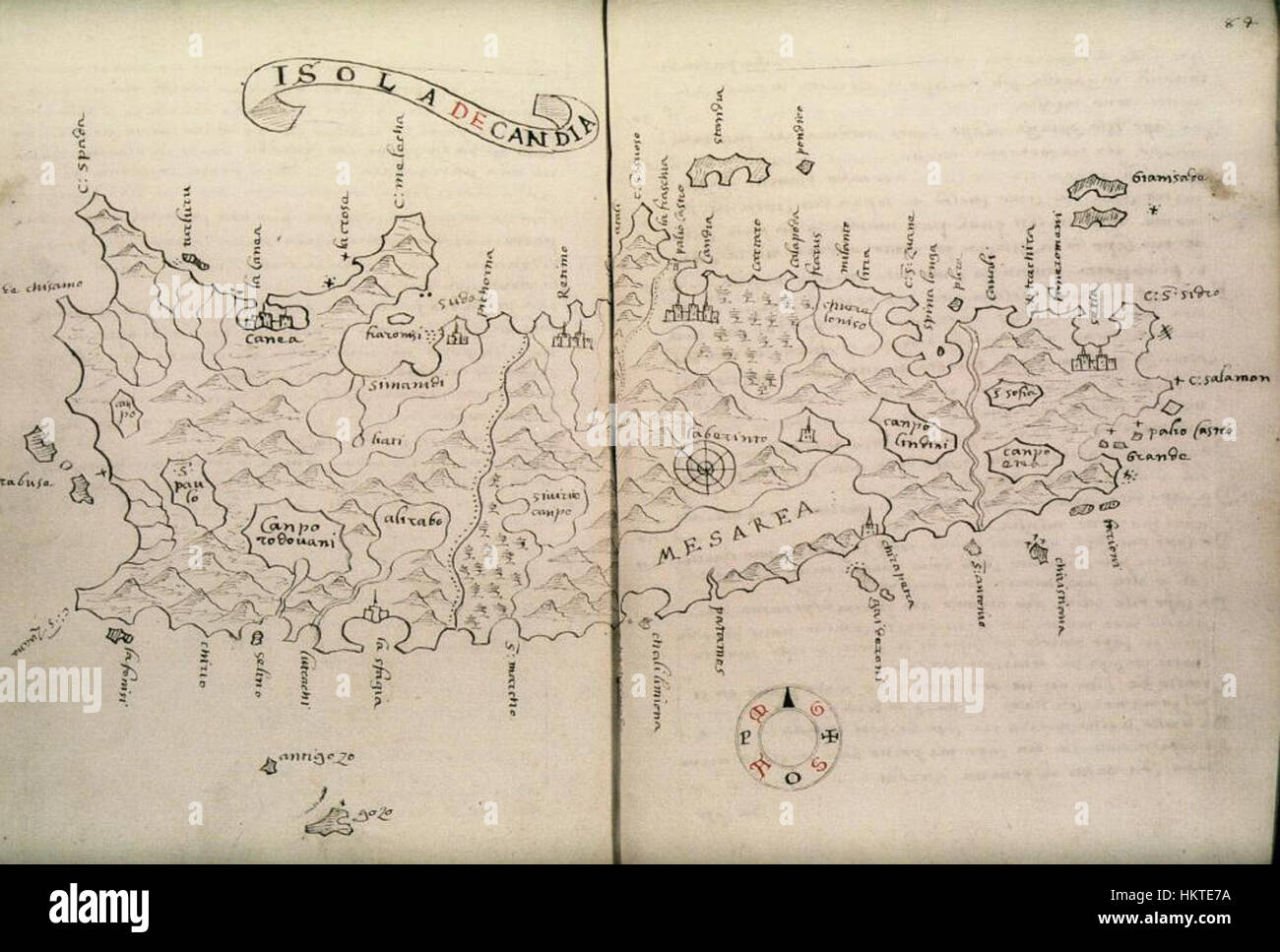 The Isola de Candia map of Crete, housed at Bodleian Libraries, is a ...