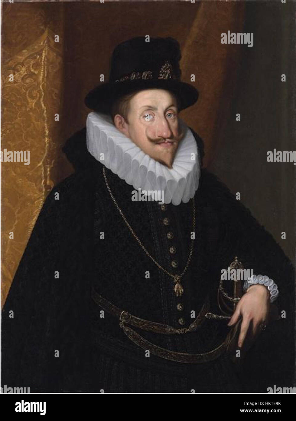 This historical portrait depicts Ferdinand II, the Holy Roman Emperor ...
