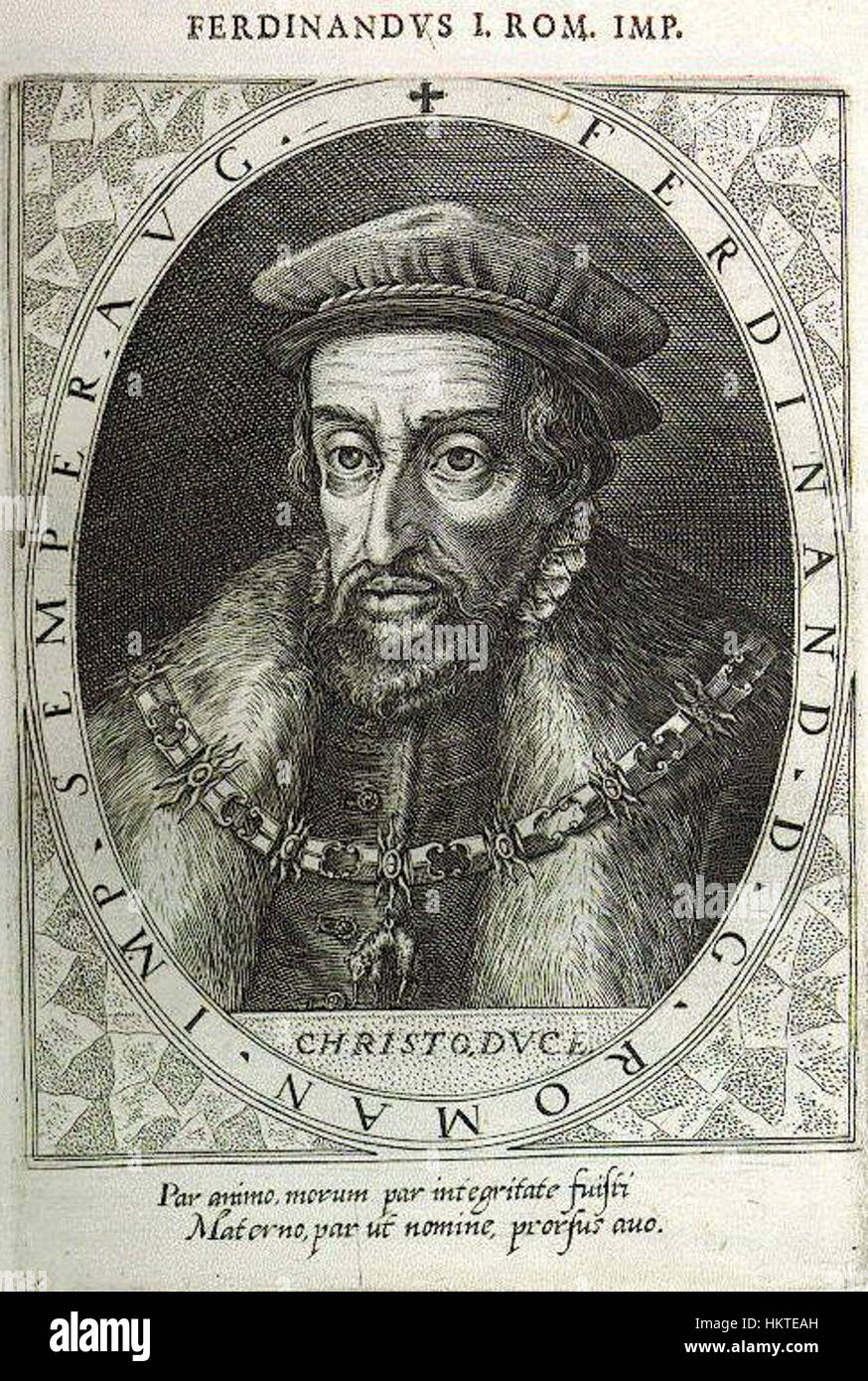 This historical painting represents Ferdinand I, Holy Roman Emperor ...