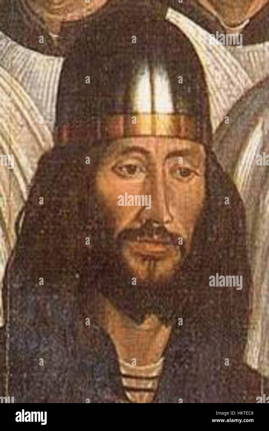 The 'Ferdinand the Saint' painting, part of the St. Vincent Panels ...