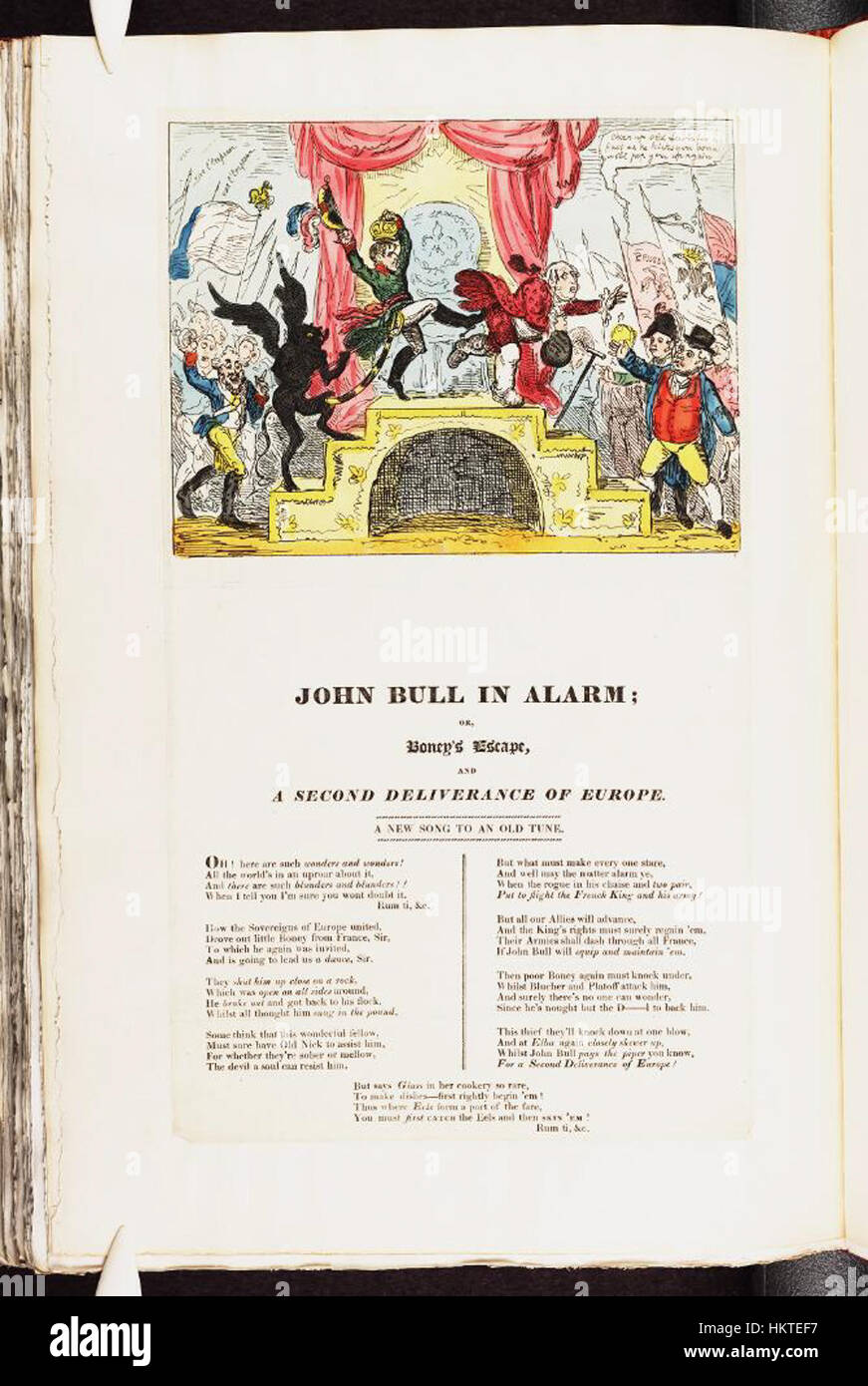 This historical engraving, titled *John Bull in Alarm or Boney's Escape ...