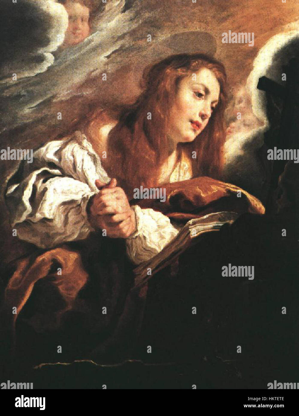 This 1615 painting by Domenico Fetti depicts Saint Mary Magdalene in a ...