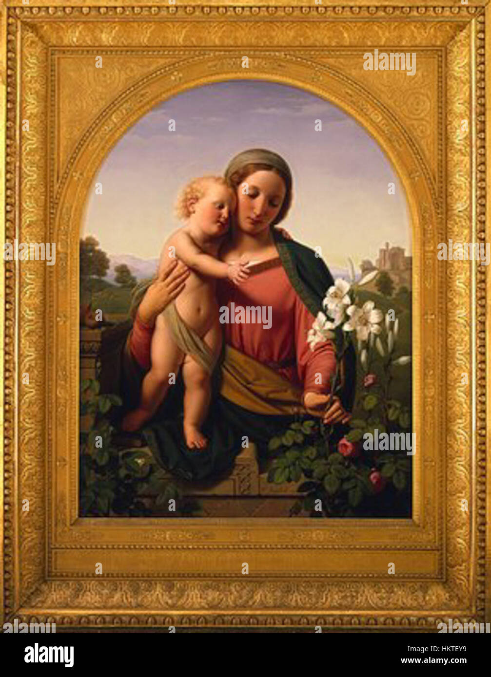 This artwork depicts the Madonna and Child, a central theme in ...