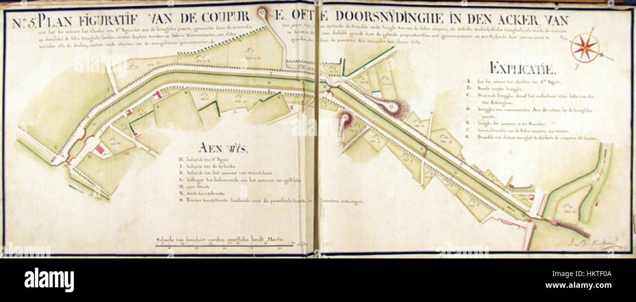 The *Figurative Map of the Coupure* is a historical painting that maps ...