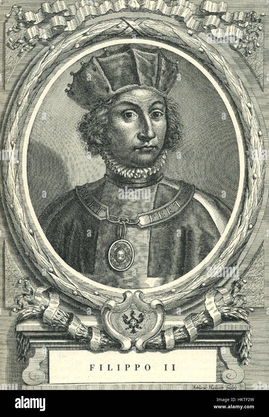 This portrait of Filipo II of Savoy depicts the historical figure in ...
