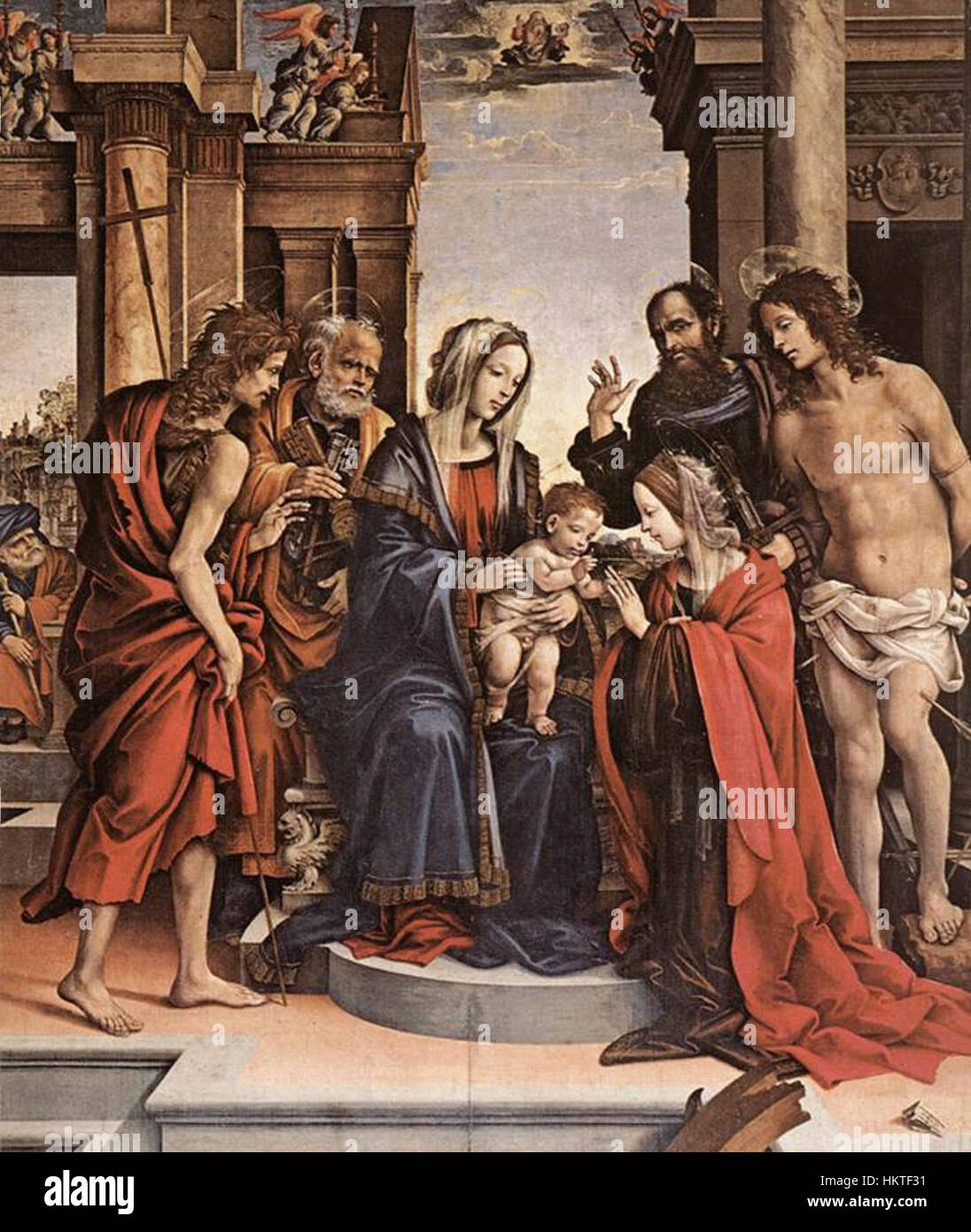 Filippino Lippi's 'Matrimonio Mistico di Santa Caterina' (The Mystic ...