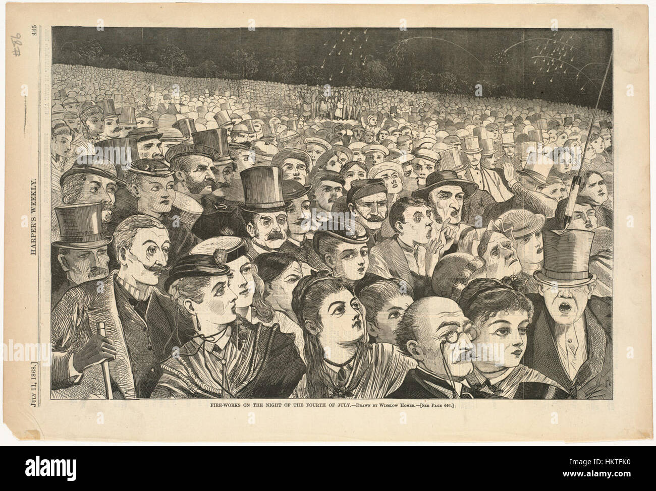 Fire-works on the night of the Fourth of July (Boston Public Library ...