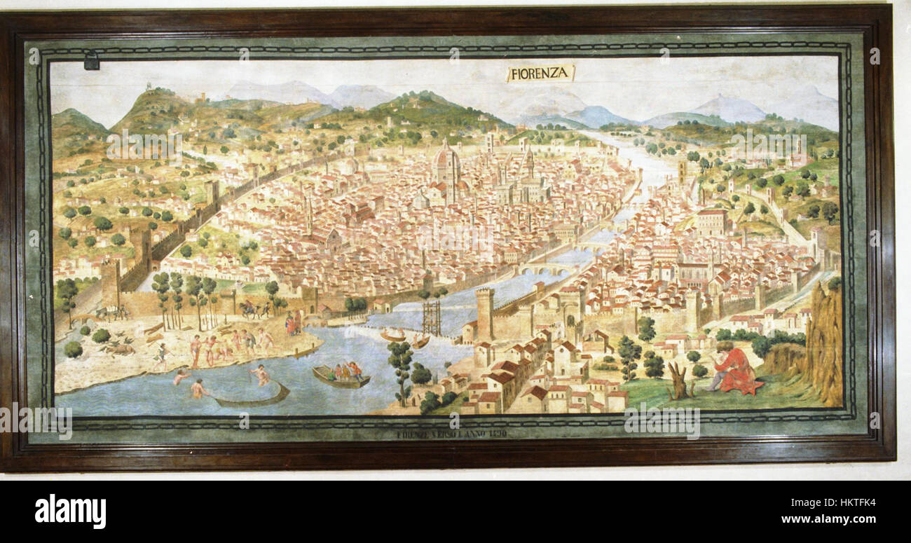 Florence Old Map Gazetteer Of Sixteenth Century Florence