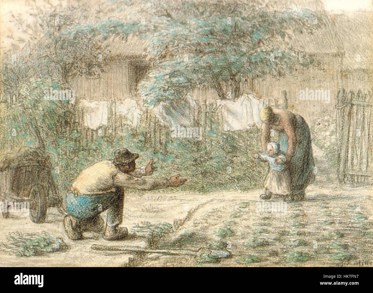 *First Steps* by Jean-FranÃ§ois Millet depicts a childâ€™s first steps ...