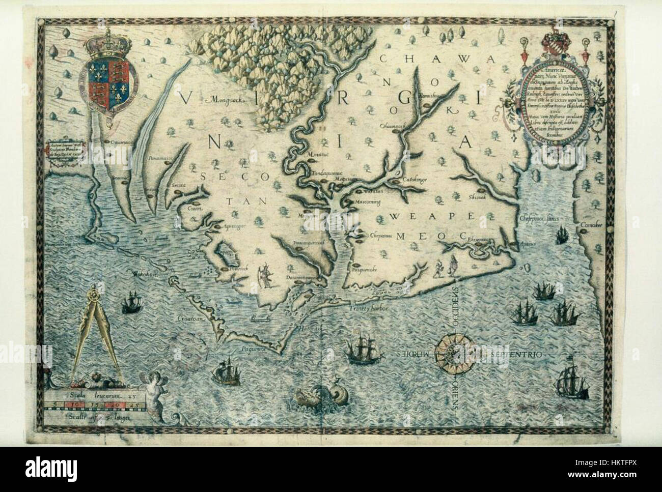 John White’s 16th-century map and illustration, 'Americae Pars, Nunc ...