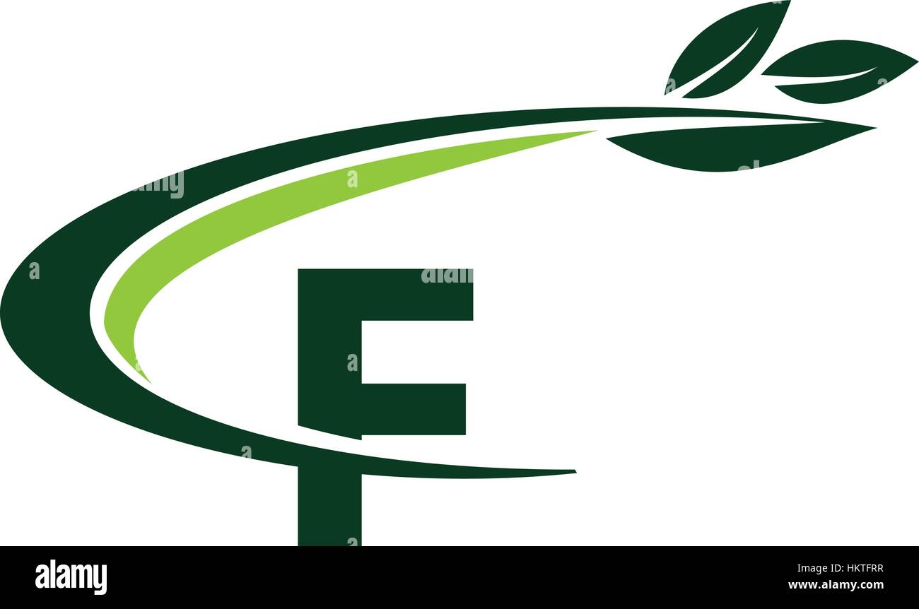 Swoosh Leaf Letter F Stock Vector Image & Art - Alamy