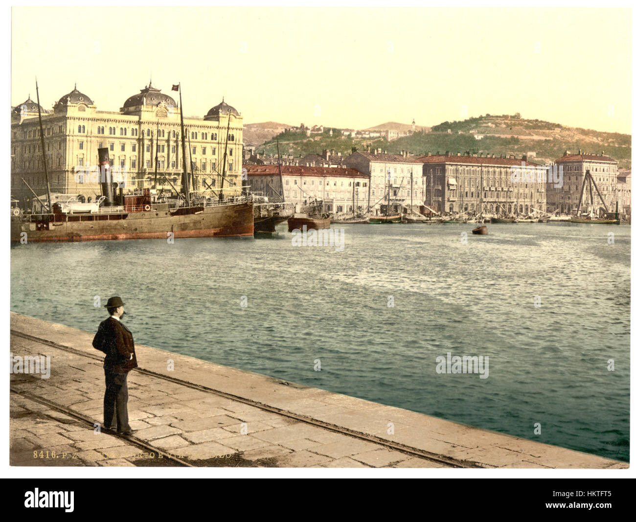 'Fiume, the Harbor' is an artwork depicting the harbor of Fiume (now ...
