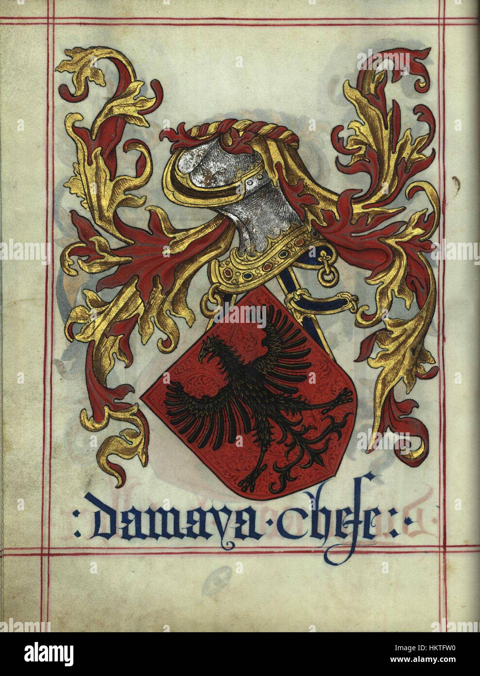 This artwork, taken from the Livro do Armeiro-Mor, features heraldic ...